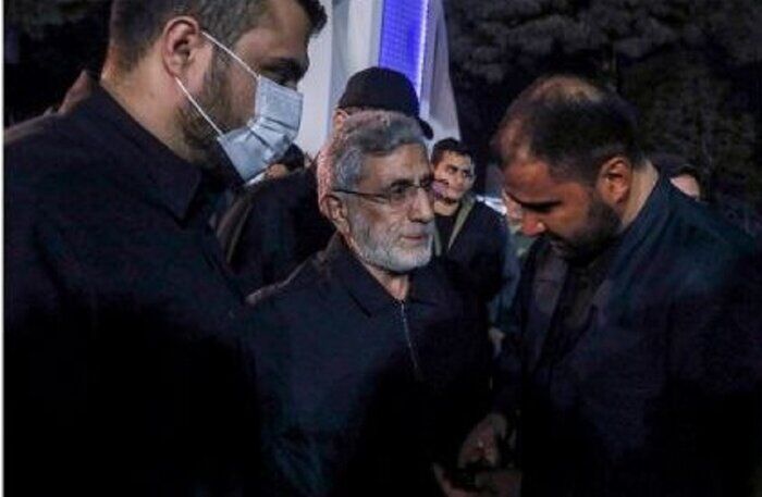 IRGC Quds Force chief seen in Martyr Nilforoushan’s funeral in Tehran ...