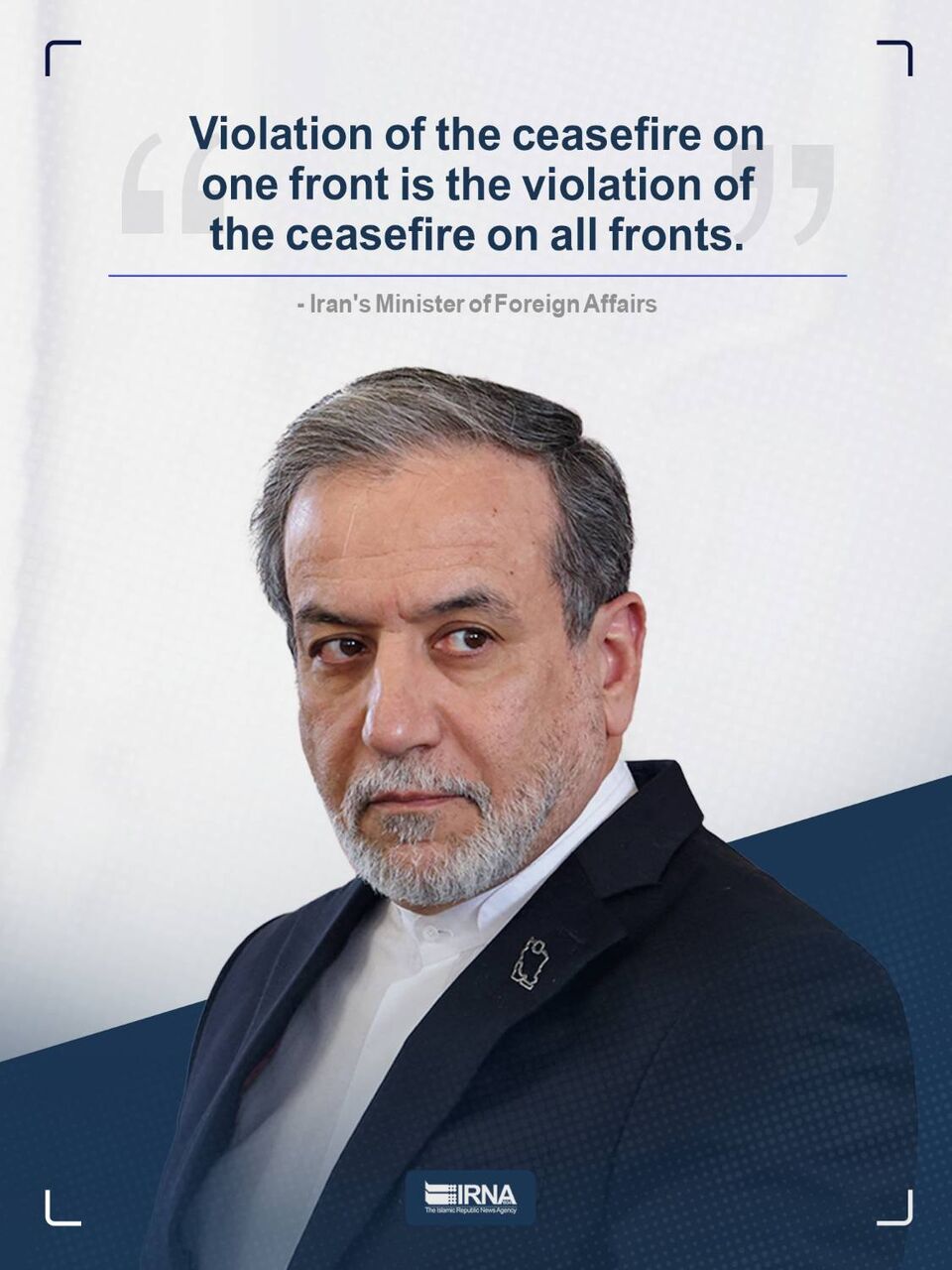IRNA English - Truce violation on one front equals truce violation on ...