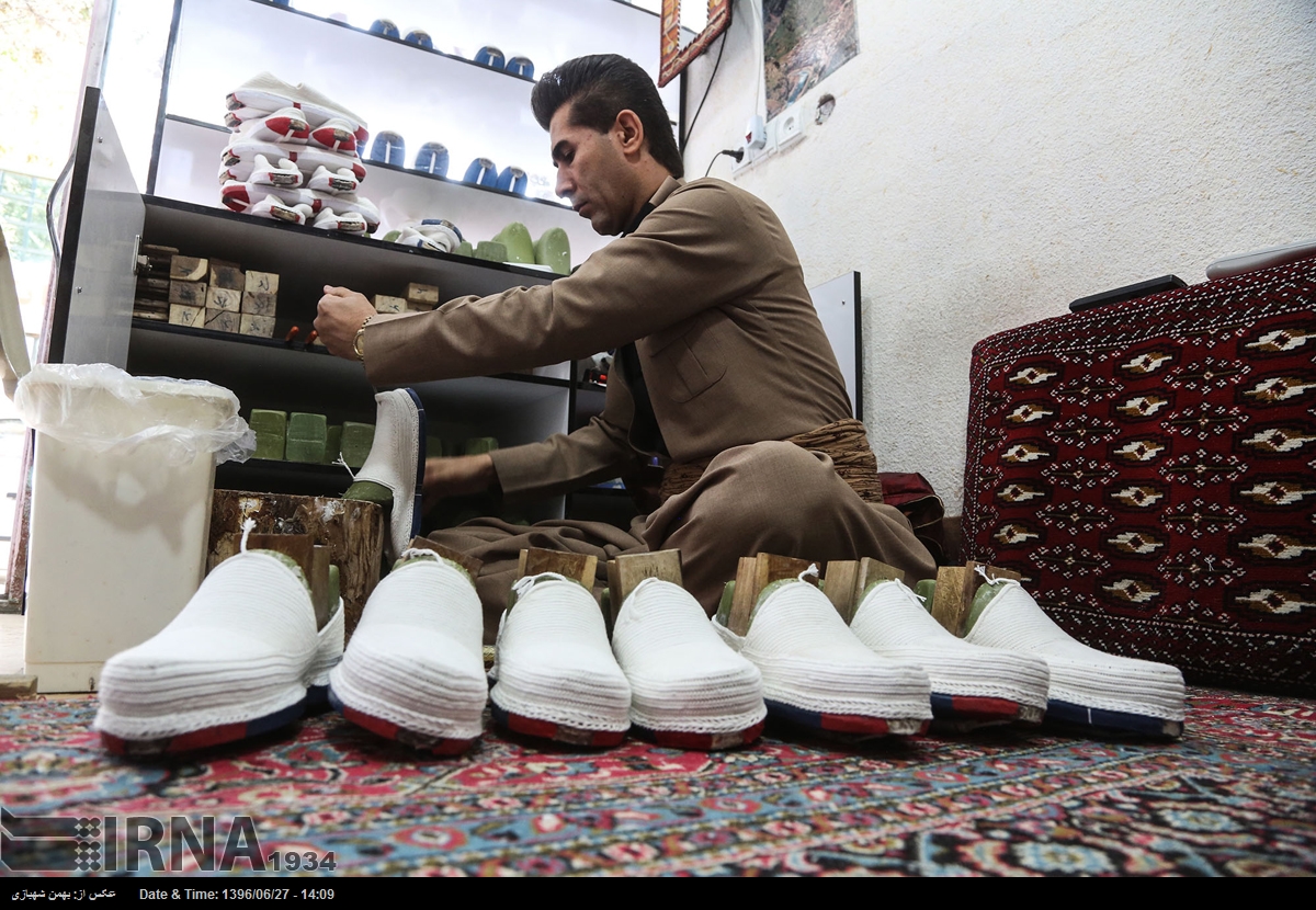 IRNA English - Making traditional shoe in western Iran