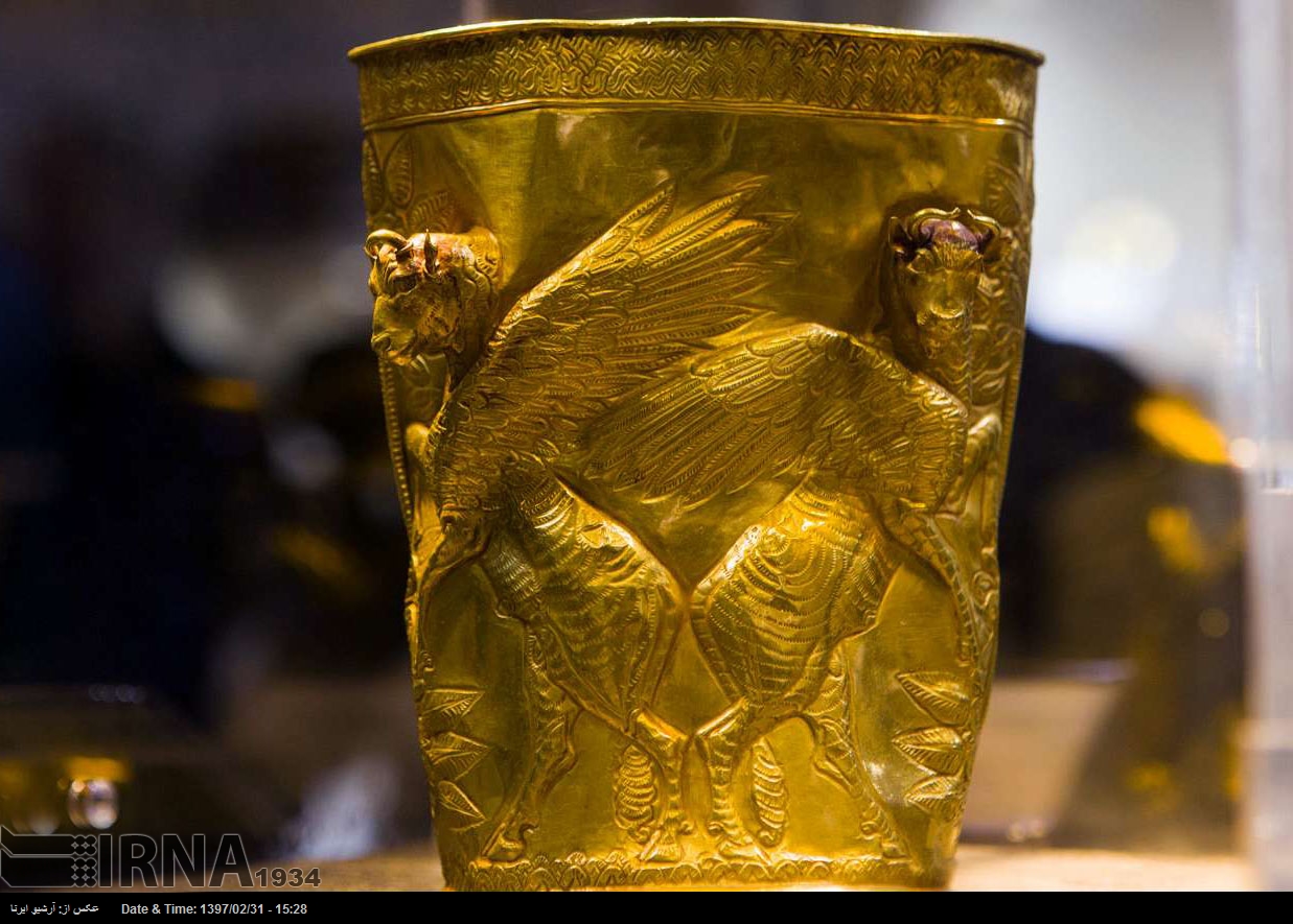 IRNA English - Ancient Marlik golden cup unveils in northern Iran