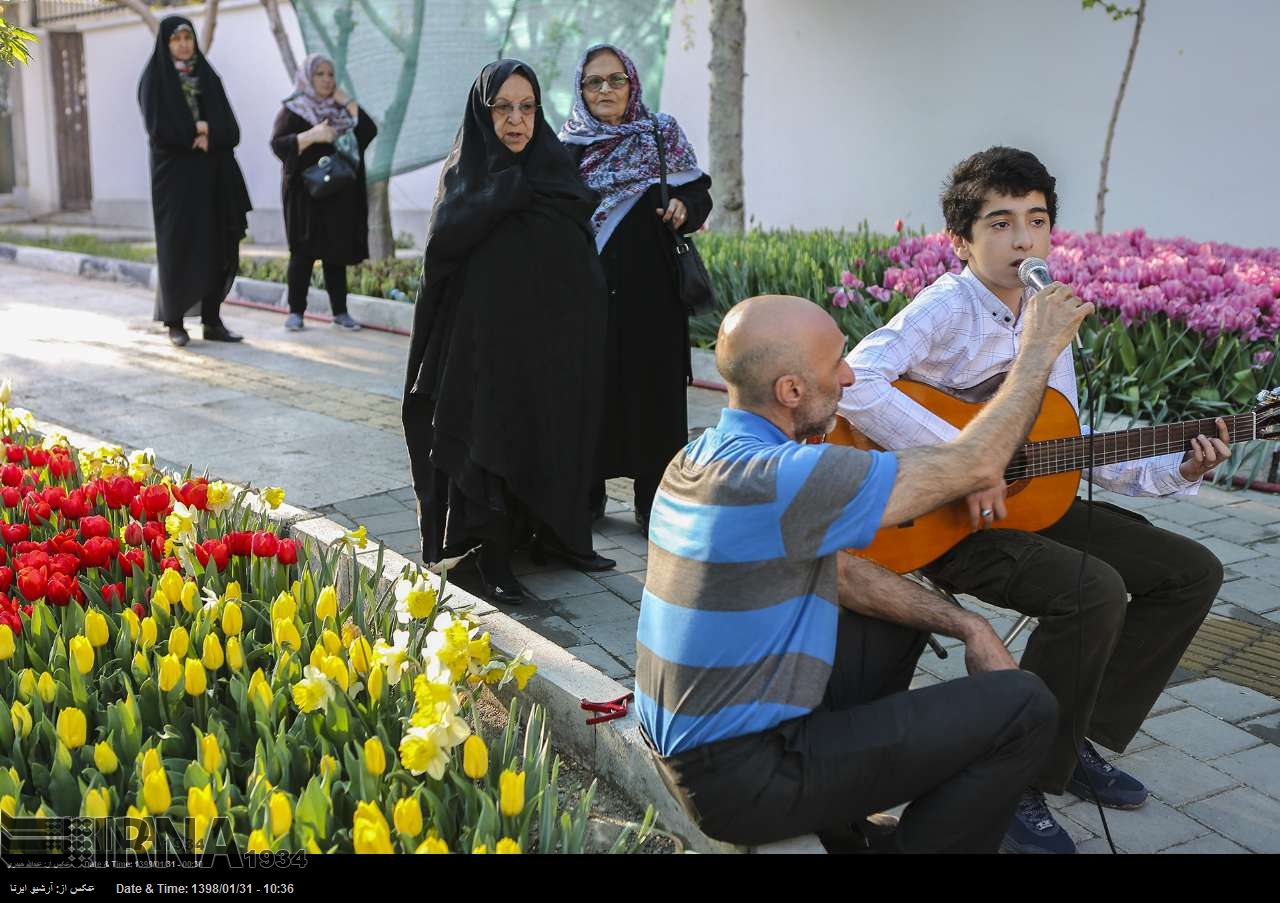 طبيب ايراني يزرع الالاف من ازهار التوليب تکريما للامهات - IRNA Arabic